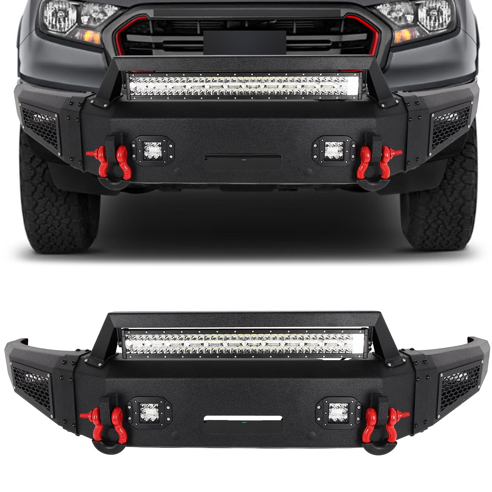 SCITOO Steel Front Bumper fit for 2019-2023 for Ford Ranger Bumper,W ...