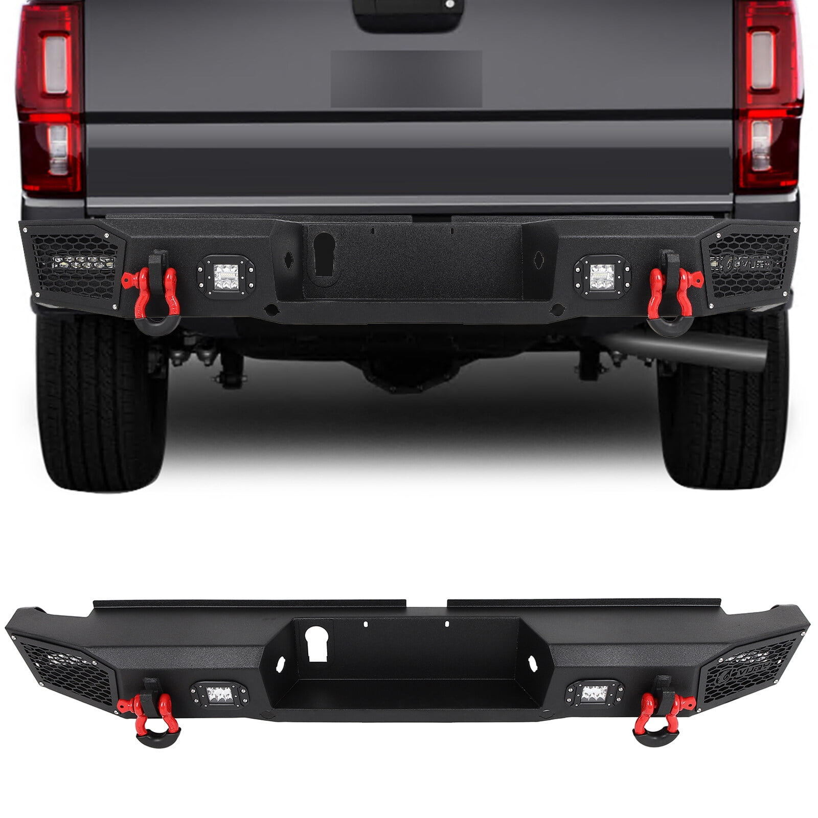 SCITOO Steel Rear Bumper fit for 2019-2023 for Ford Ranger Bumper,W/D ...