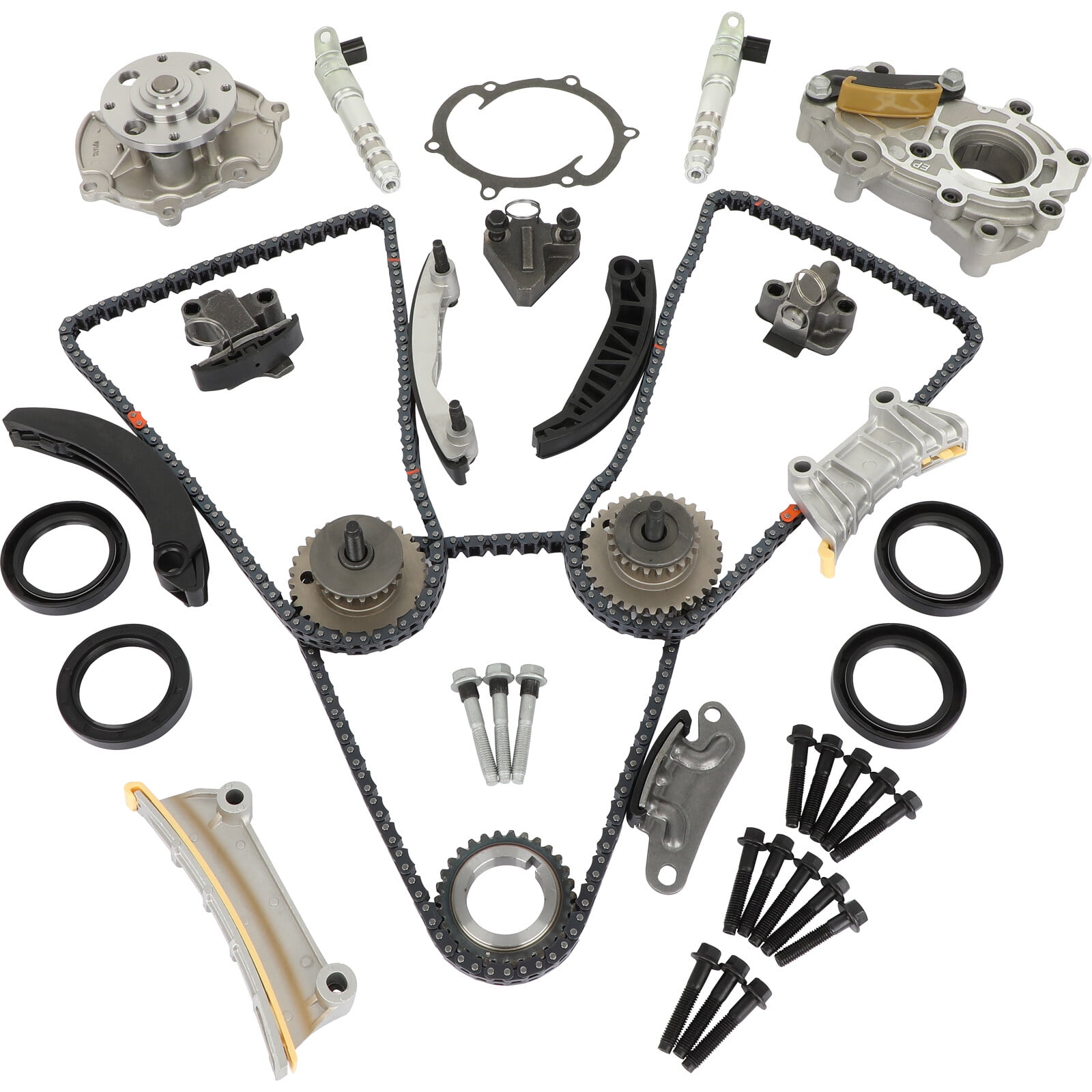 SCITOO Timing Chain Kit Oil Water Pump VTC Solenoid Fit For Buick ...