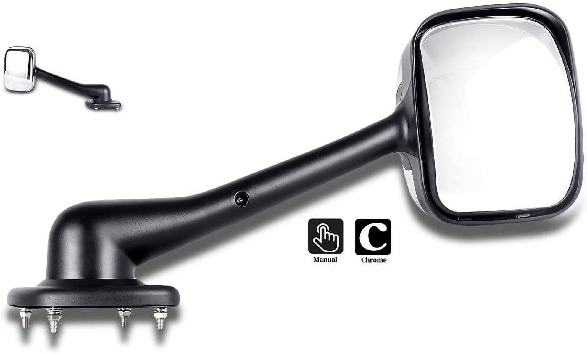 SCITOO Towing Mirror Left Driver Side Exterior Mirror Truck Chrome ...