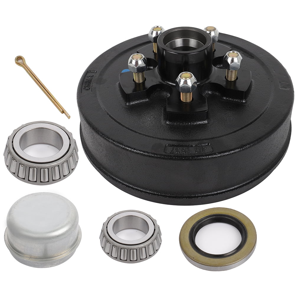 SCITOO Trailer Hub Assembly With Brake Drum Black Paint 5 on 4.5 Bolt ...