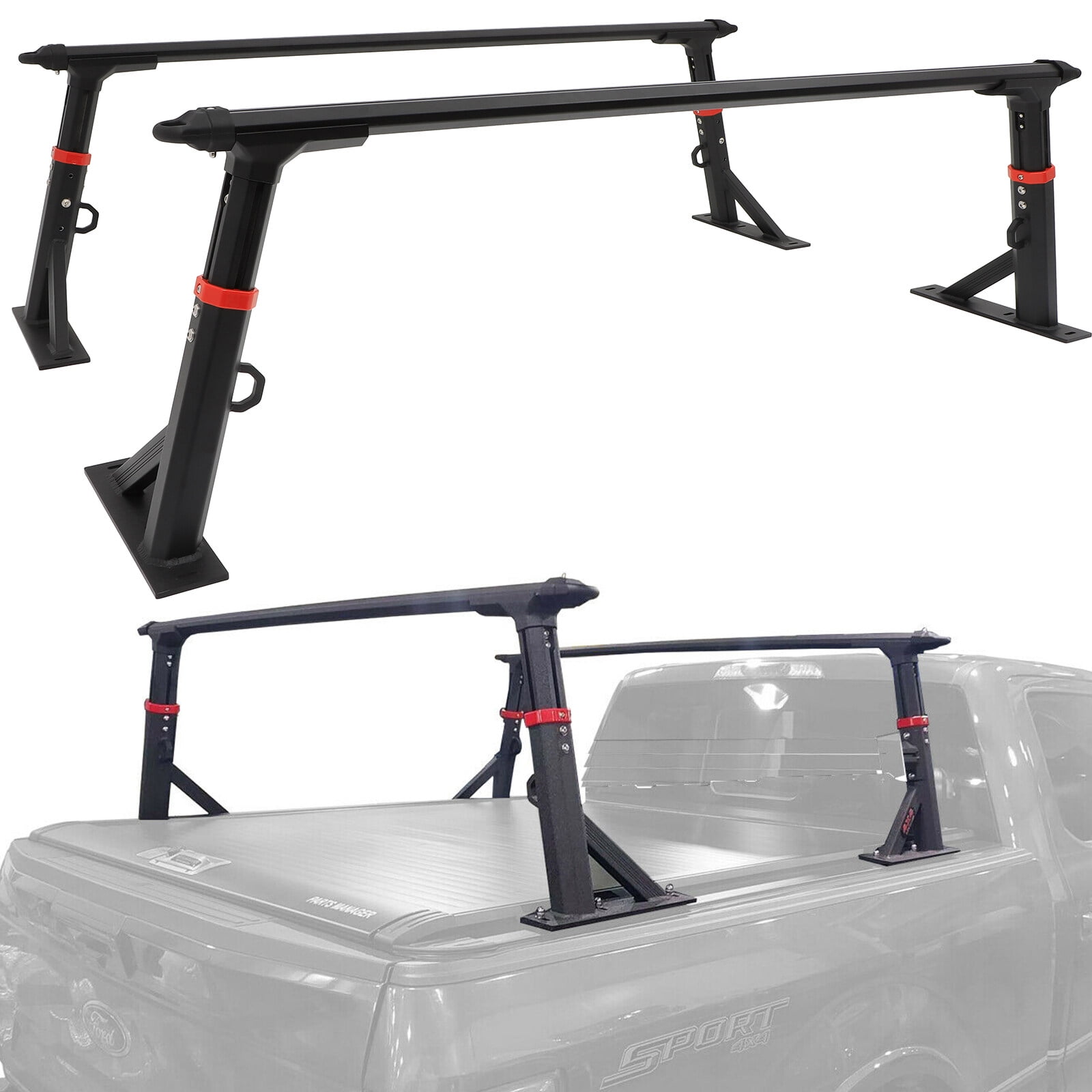 SCITOO Truck Bed Ladder Rack for Universal Pickup Truck Overland Rack ...
