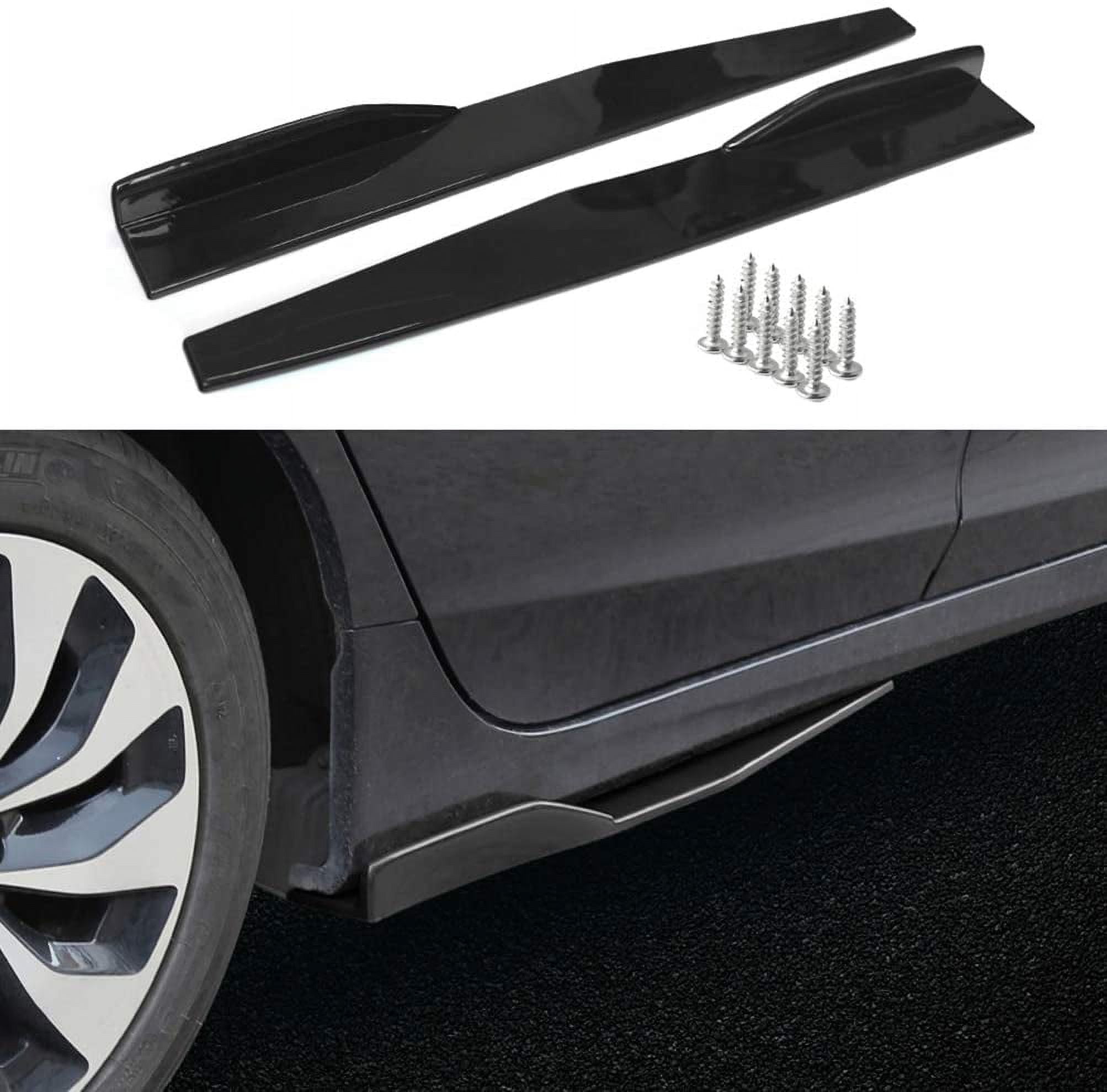 SCITOO Universal Black Style Side Skirt Rocker Splitters Diffuser ...