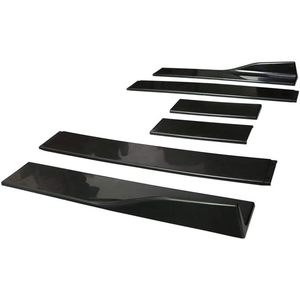 SCITOO Universal Black Style Side Skirt Rocker Splitters Diffuser ...