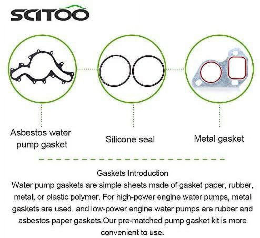 SCITOO Water Pump with Gasket for Nissan Sentra 200SX NX 1.6L AW9214 ...