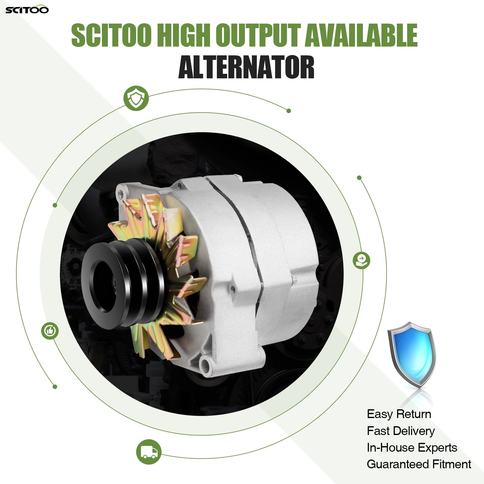 SCITOO Alternator ADR0183 7127-SEN-2G for GMC for K15/K1500 Pickup 1973 ...