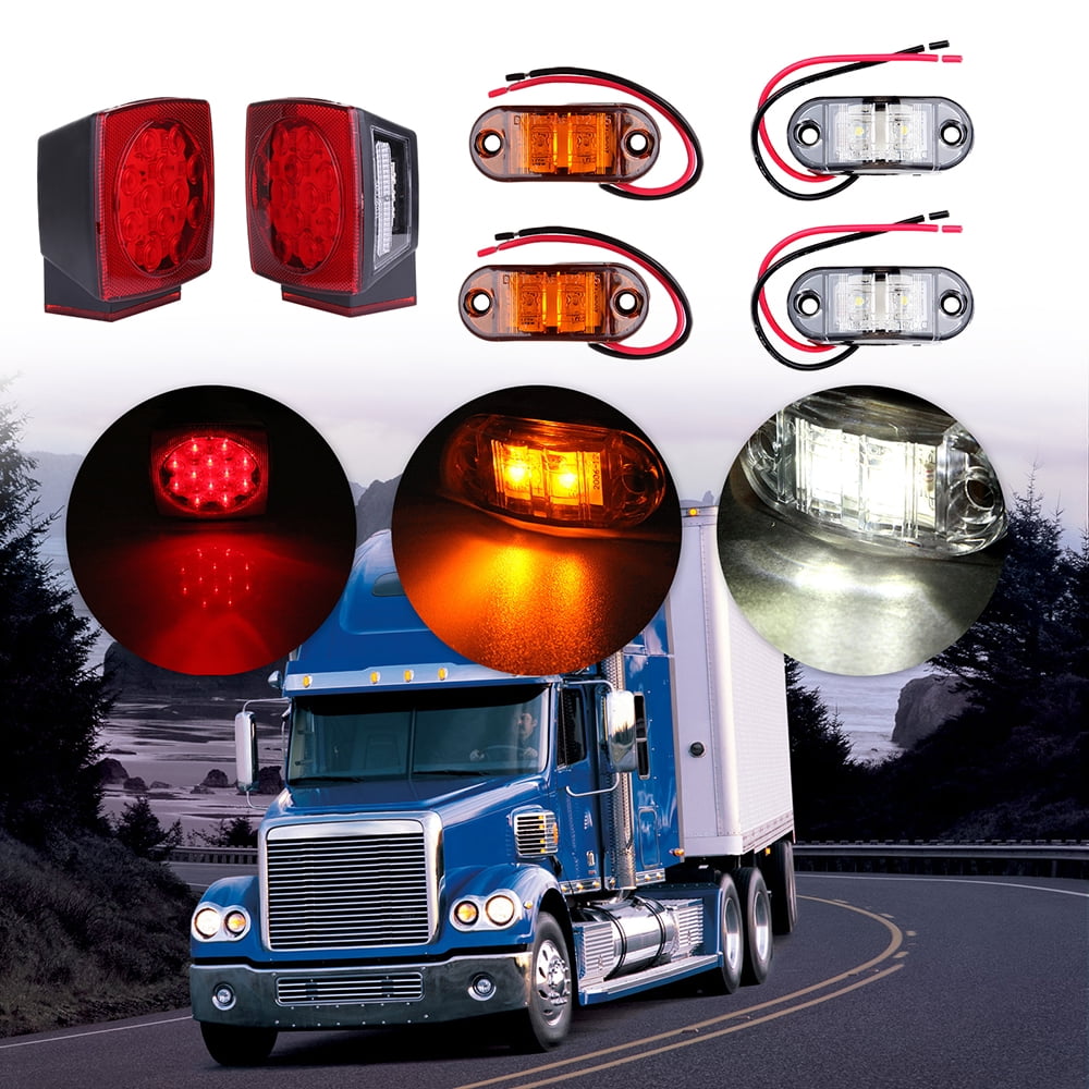 SCITOO fit for Boats Truck Trailer Pickups Universal Side Lights A Pair ...