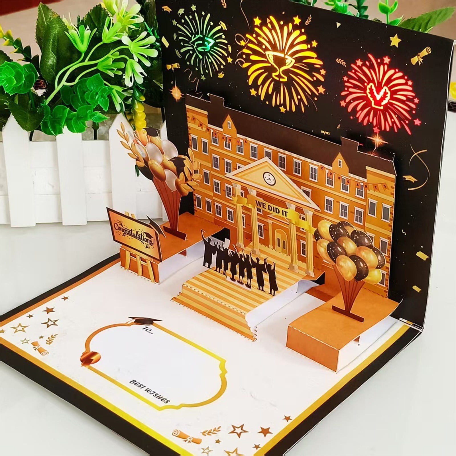 SCJFNE 2025 Graduation Cards, 3D Pop Up Graduation Greeting Card with ...