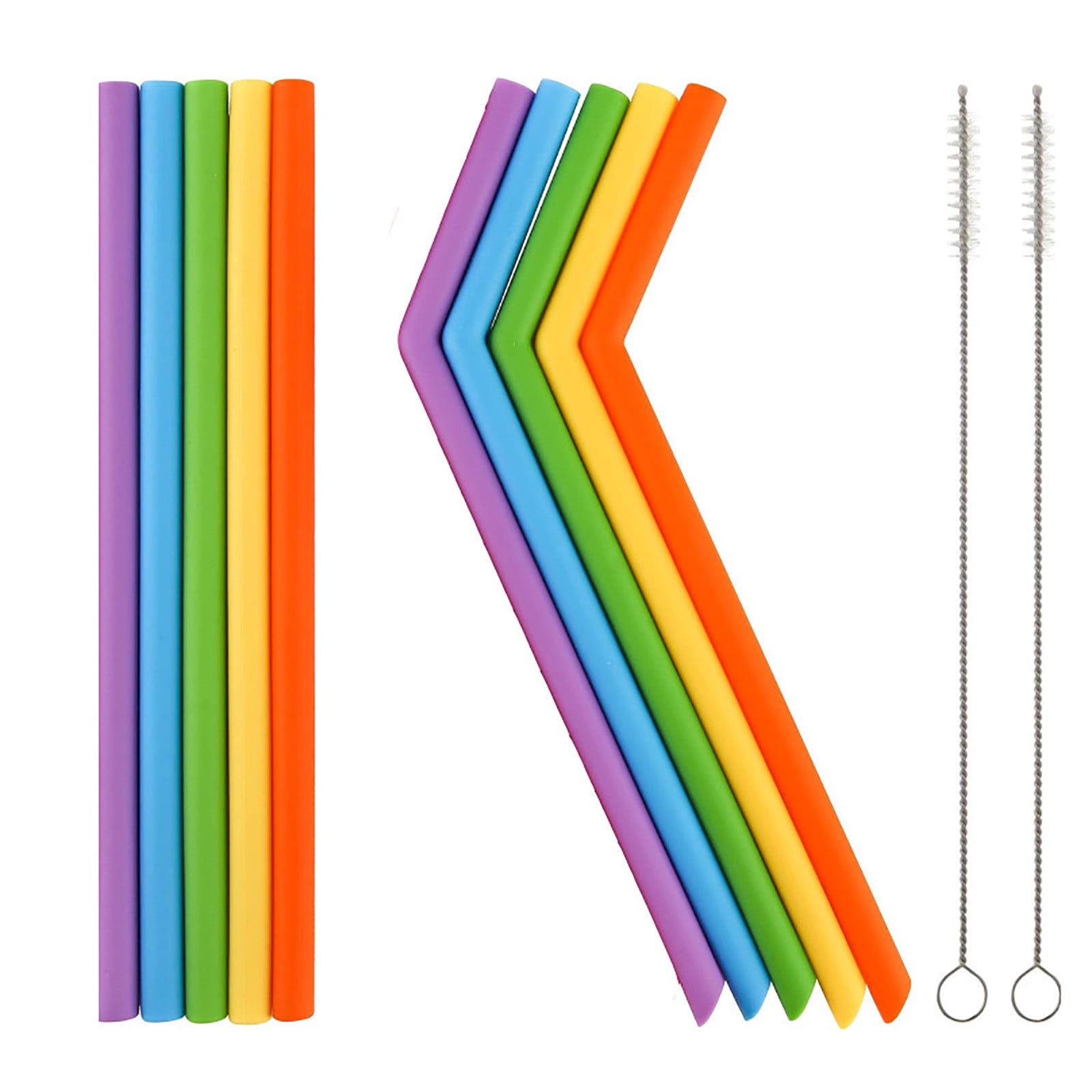 SCJFNE Set of 10 Silicone Drinking Straws for 30oz and 20oz - Reusable ...