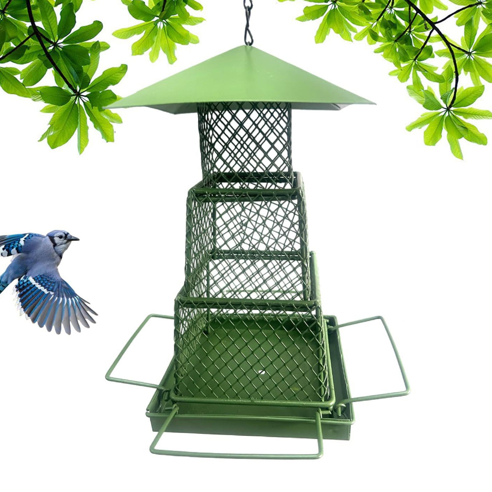 SCNOR Metal Mesh Suspended Tray Feeder – Rust-Proof Garden Gift for Bird Lovers - Walmart.com