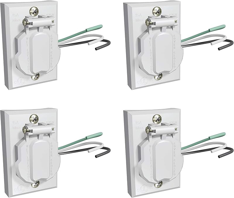 SCO-338W 120V Grounded Convenience Electrical Outlet for Outdoor Lamp ...