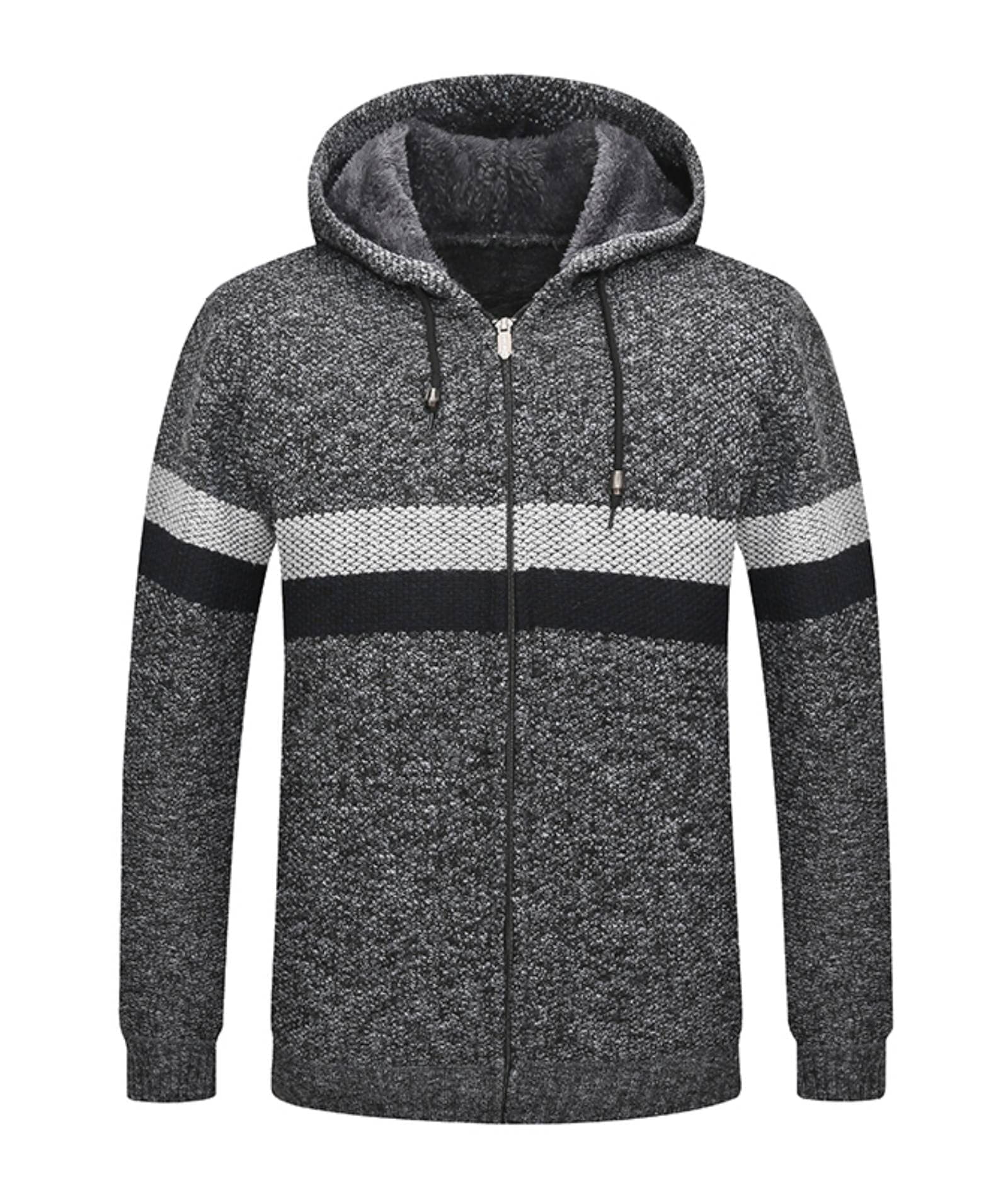 Scodi Mens Full Zipper Hooded Fleece Jacket Sherpa Lined Hoodies Thick ...