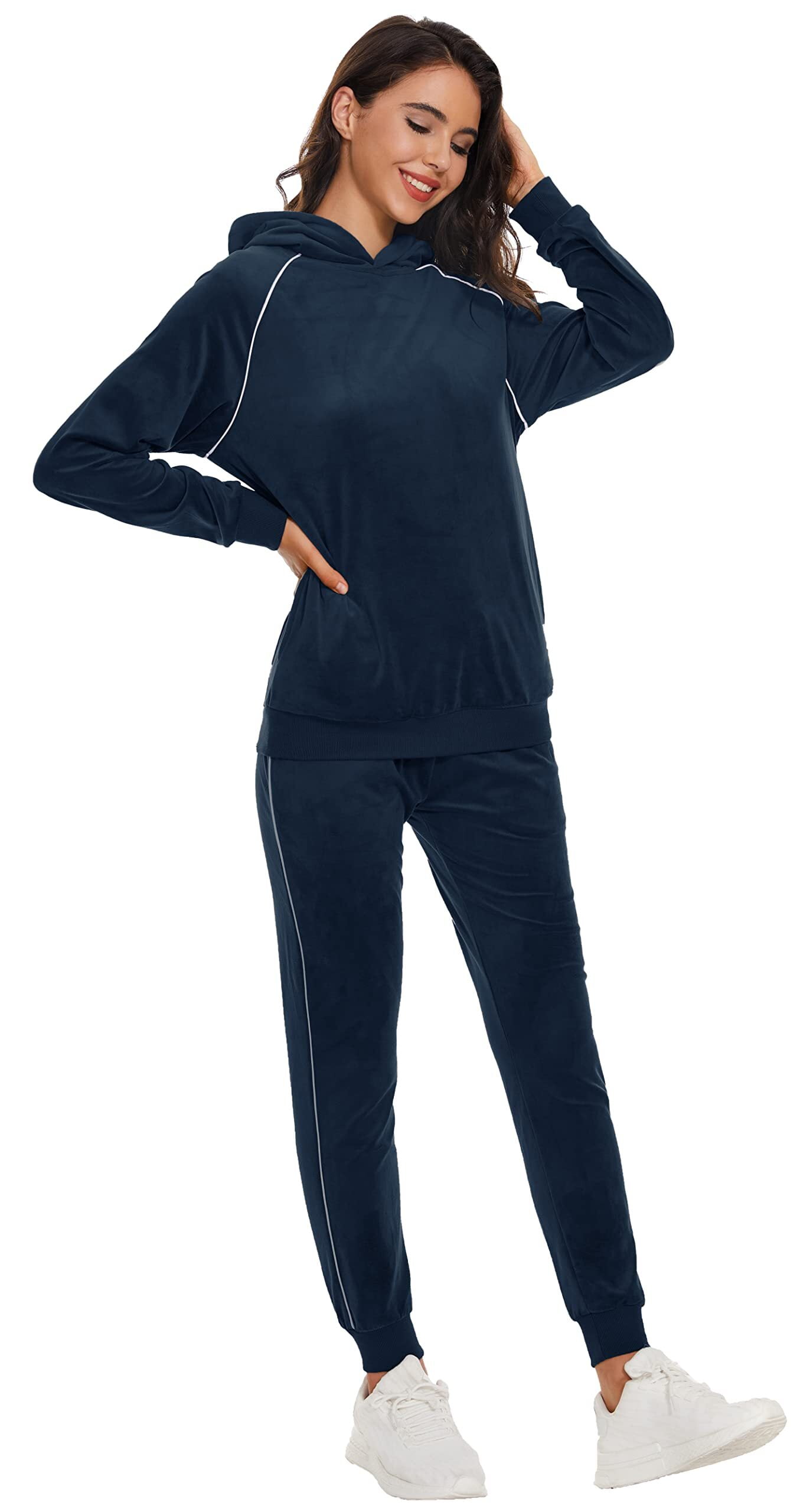 SCODI Velour Track Suits for Women Set Sweatsuits 2 Piece Velour ...