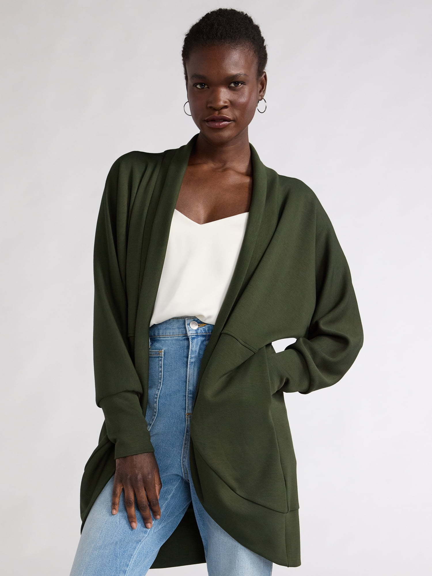 Scoop Women’s Ultimate ScubaKnit Cardigan, Sizes XS-XXL - Walmart.com