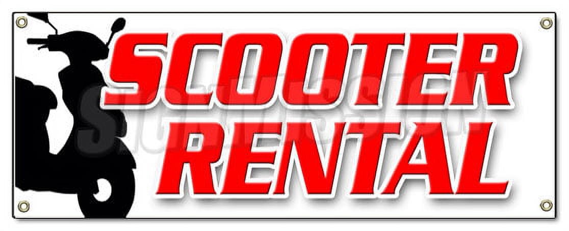 SCOOTER RENTAL BANNER SIGN scooter rent vespa shop travel mobility ...