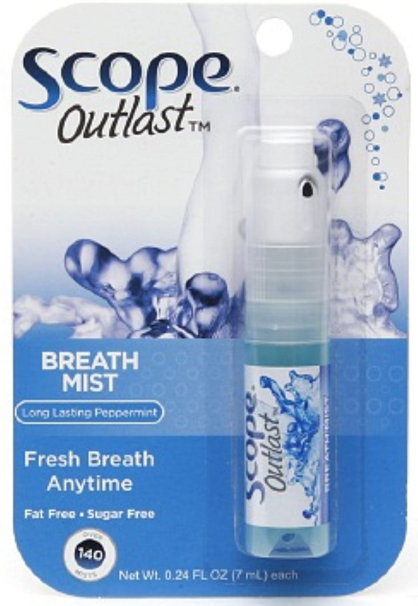 SCOPE Outlast Breath Mist, Long Lasting Peppermint 0.24 oz - Walmart.com