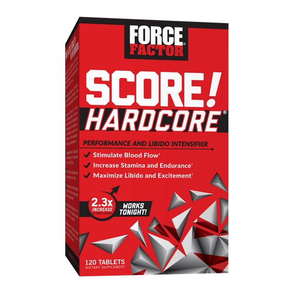 SCORE! Hardcore Nitric Oxide Booster Supplement for Men with L-Citrulline, Yohimbe, Black Maca ...