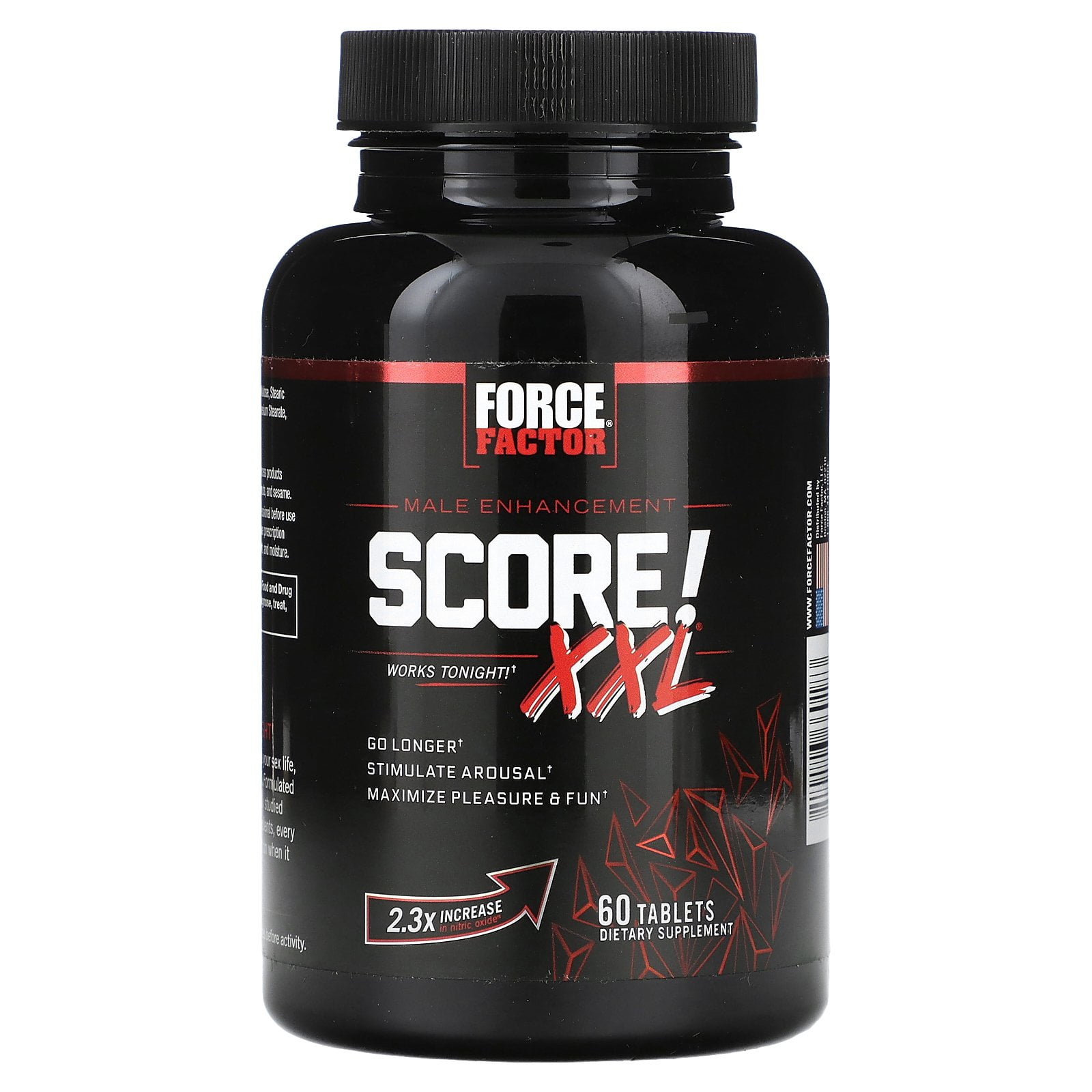FORCE FACTOR Score! XXL Nitric Oxide Booster Supplement for Men, 60 ...