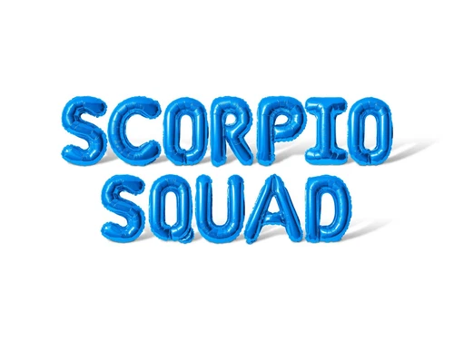 SCORPIO SQUAD Letter Balloon Banner - Scorpio Zodiac Birthday Party ...