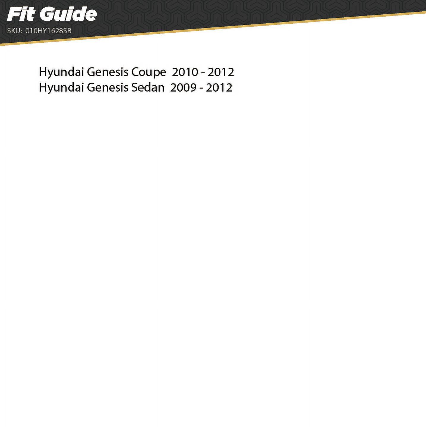 SCOSCHE HY1628SB - 2010-up Hyundai GENISIS Coupe Double DIN AND DIN ...