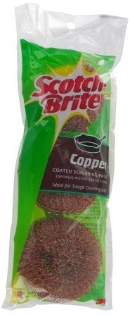 SCOTCH BRITE 213C Copper Coated Scouring Pads44; 3 Count - Walmart.com
