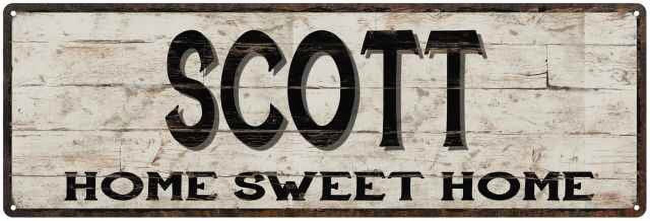 SCOTT Rustic Home Sweet Home Sign Gift 6x18 Metal Decor 106180084036 ...