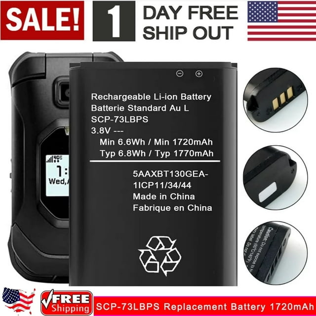 SCP-73LBPS Battery,1720mAh Replacement Battery for Kyocera DuraXV ...