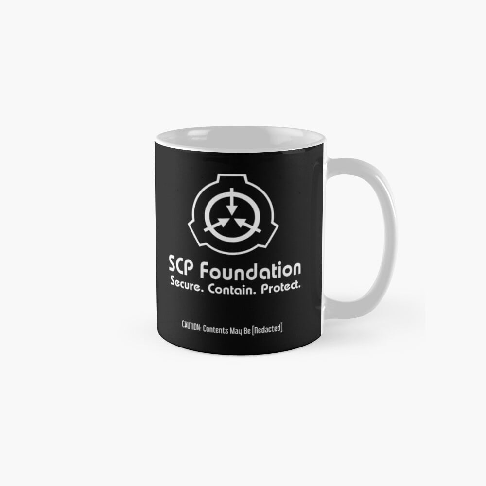 SCP Foundation: Contents May Be [Redacted] (Black) Classic Mug ...