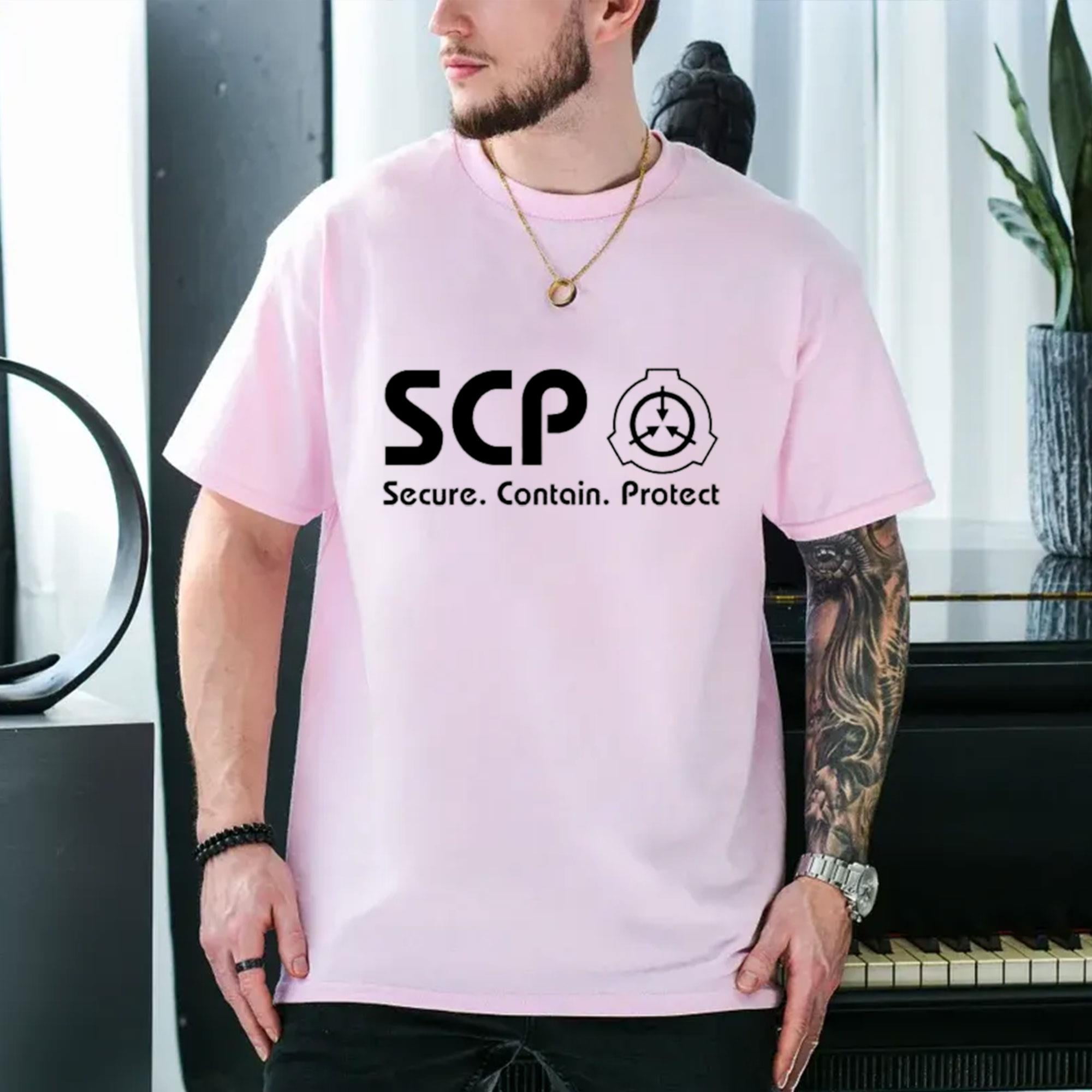 SCP Foundation Fans T Shirt Secure Contain Protect Short Sleeve Men's ...