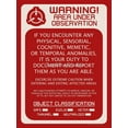 SCP Foundation Red WARNING Signage - Red Background Poster Framed ...