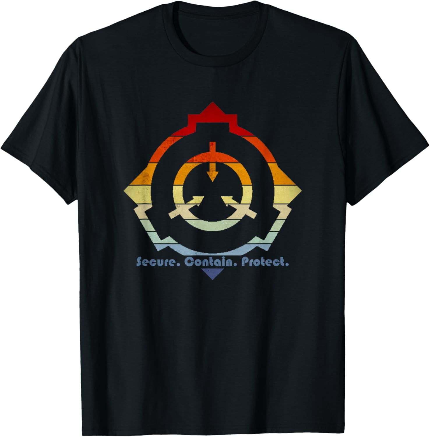 SCP Foundation Retro Vintage Sunset Secure Contain Protect T-Shirt ...