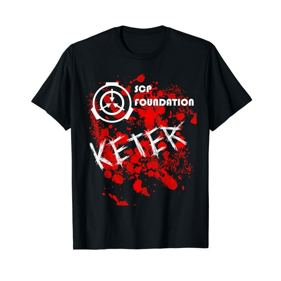 SCP Foundation logo with blood spatter KEter T-Shirt - Walmart.com