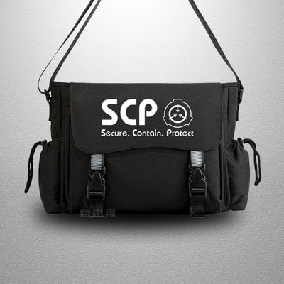 SCP Secure Conta Messenger Bag Casual Anime Cosplay Student Cover ...