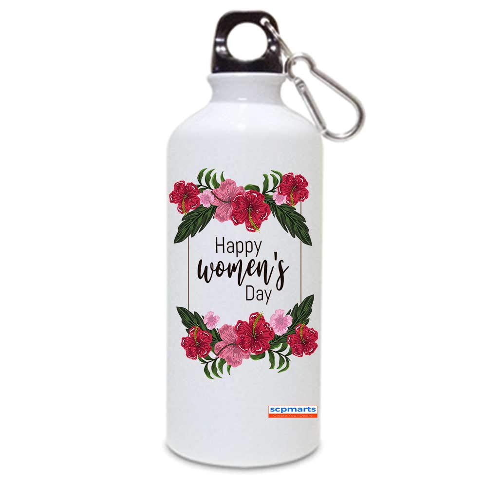 SCPmarts Create Your Desire Happy Womens Day Aluminium Sipper Water ...
