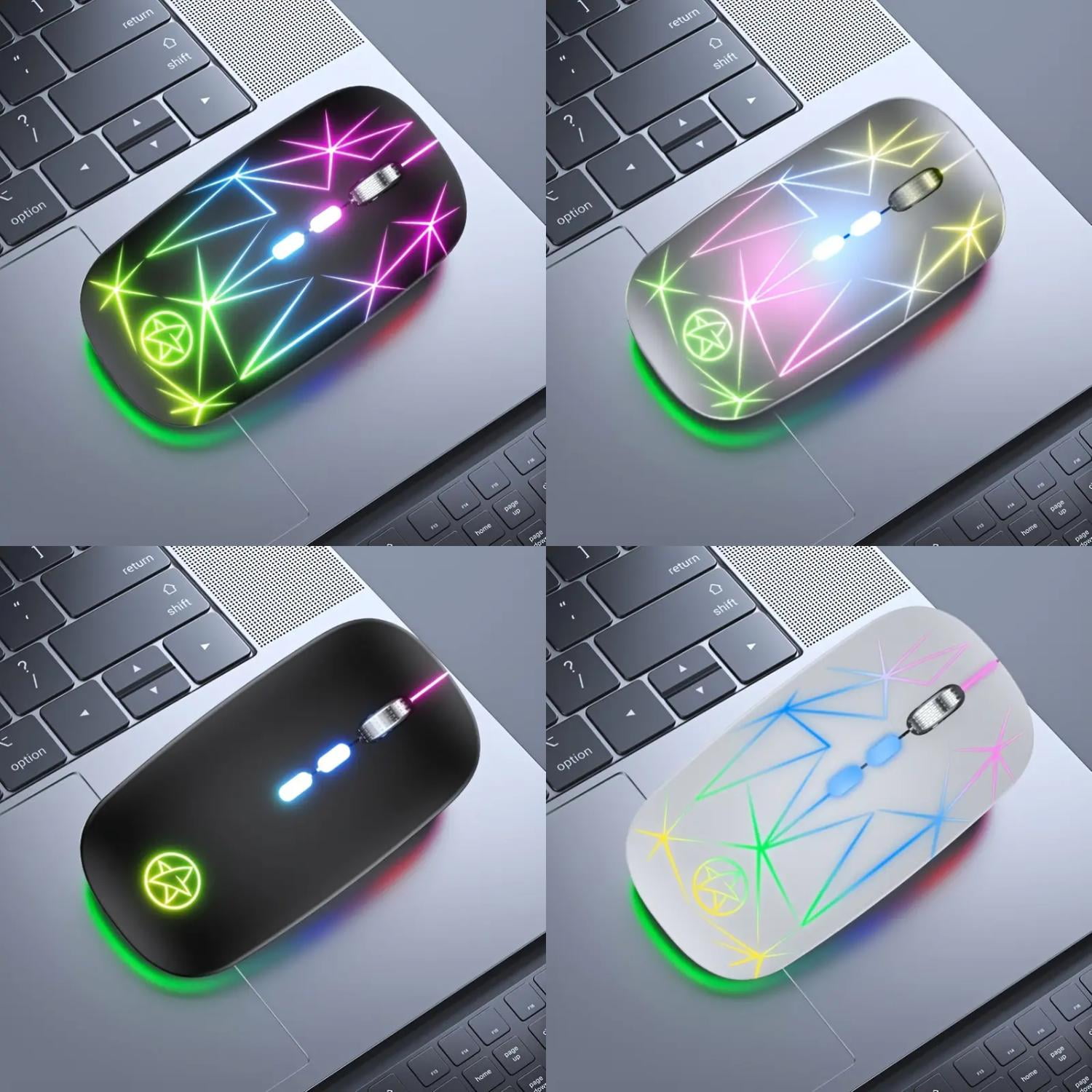 SCQC Ergonomic Slim Rechargeable HAIMAI A20 Wireless Mouse with LED ...