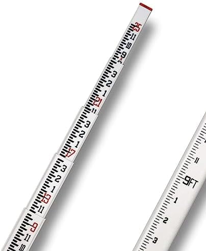 SCR 25-ft Fiberglass Leveling Rod (CR) - 8ths$$Tools - Walmart.com