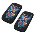 SCRAWLGOD Butterfly Rose Print Office Chair Armrest Cushion Stretch ...