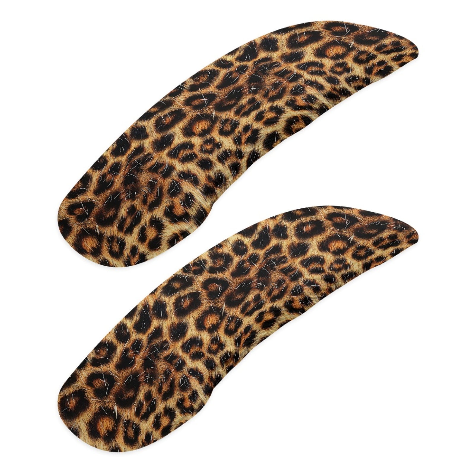 SCRAWLGOD Fur Leopard Print Dustproof Office Chair Arm Covers 2 Pieces ...