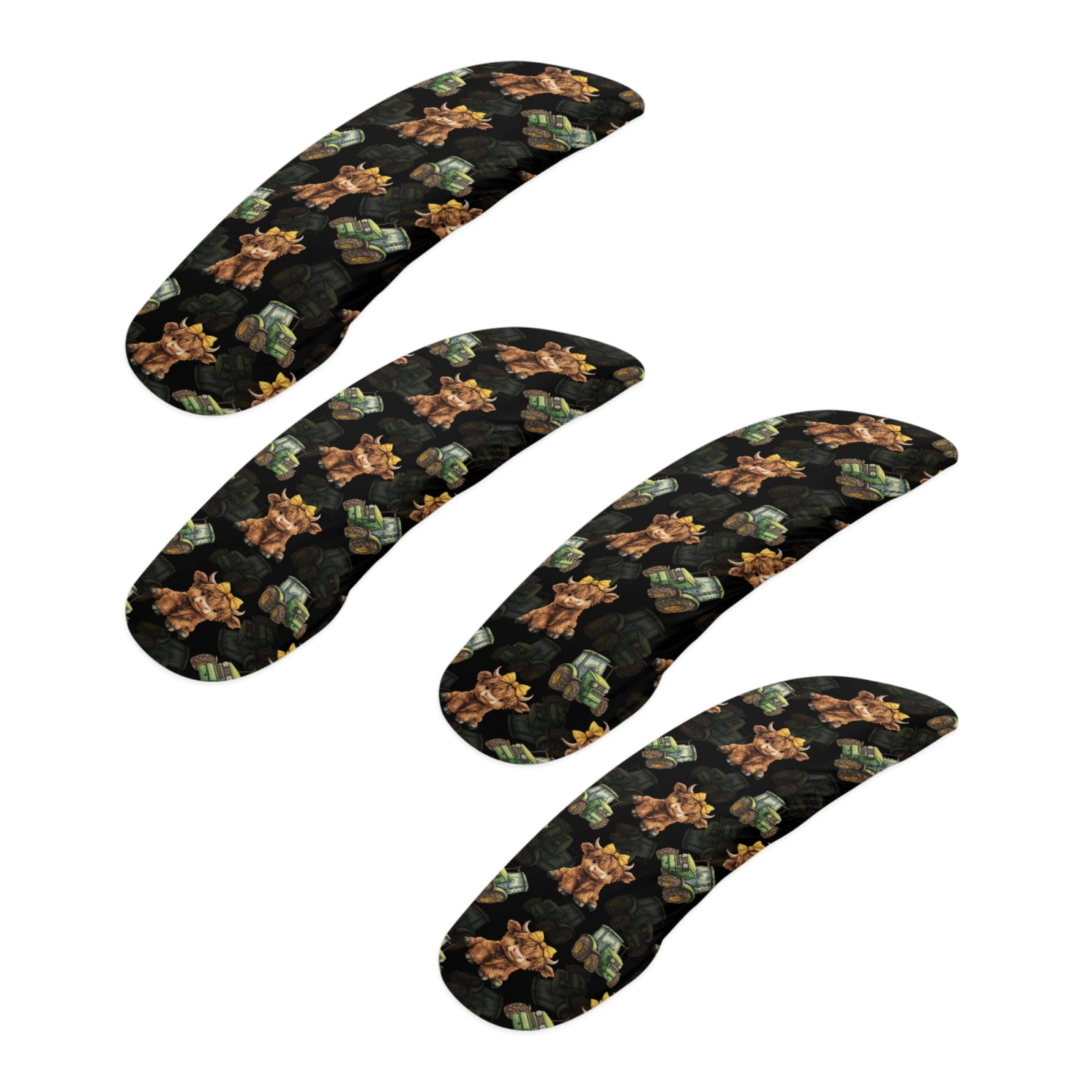 SCRAWLGOD Highland Cow Tractor Breathable Office Chair Arm Covers 4 PCS ...
