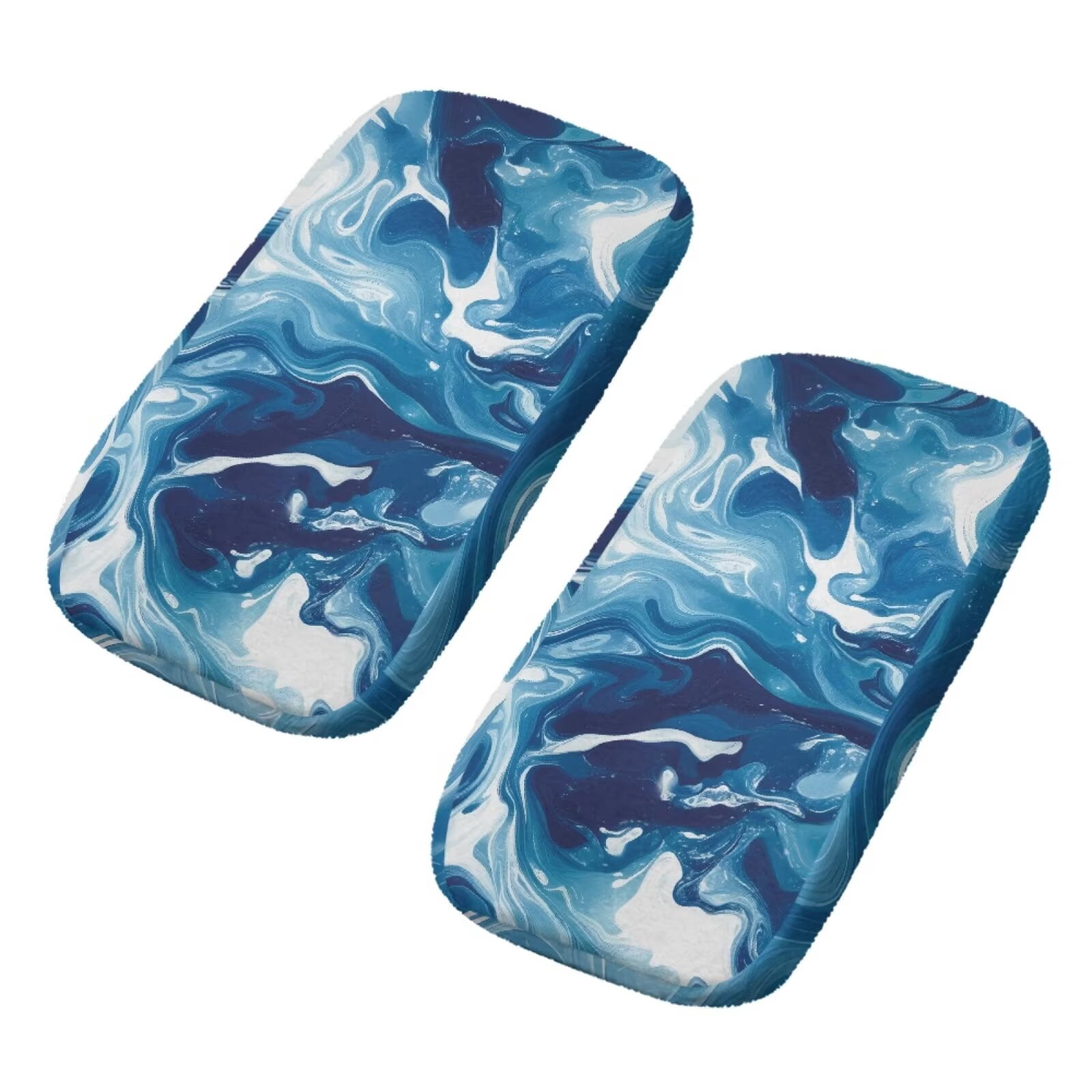 SCRAWLGOD Marble Print Office Chair Armrest Pads Washable Replacement ...