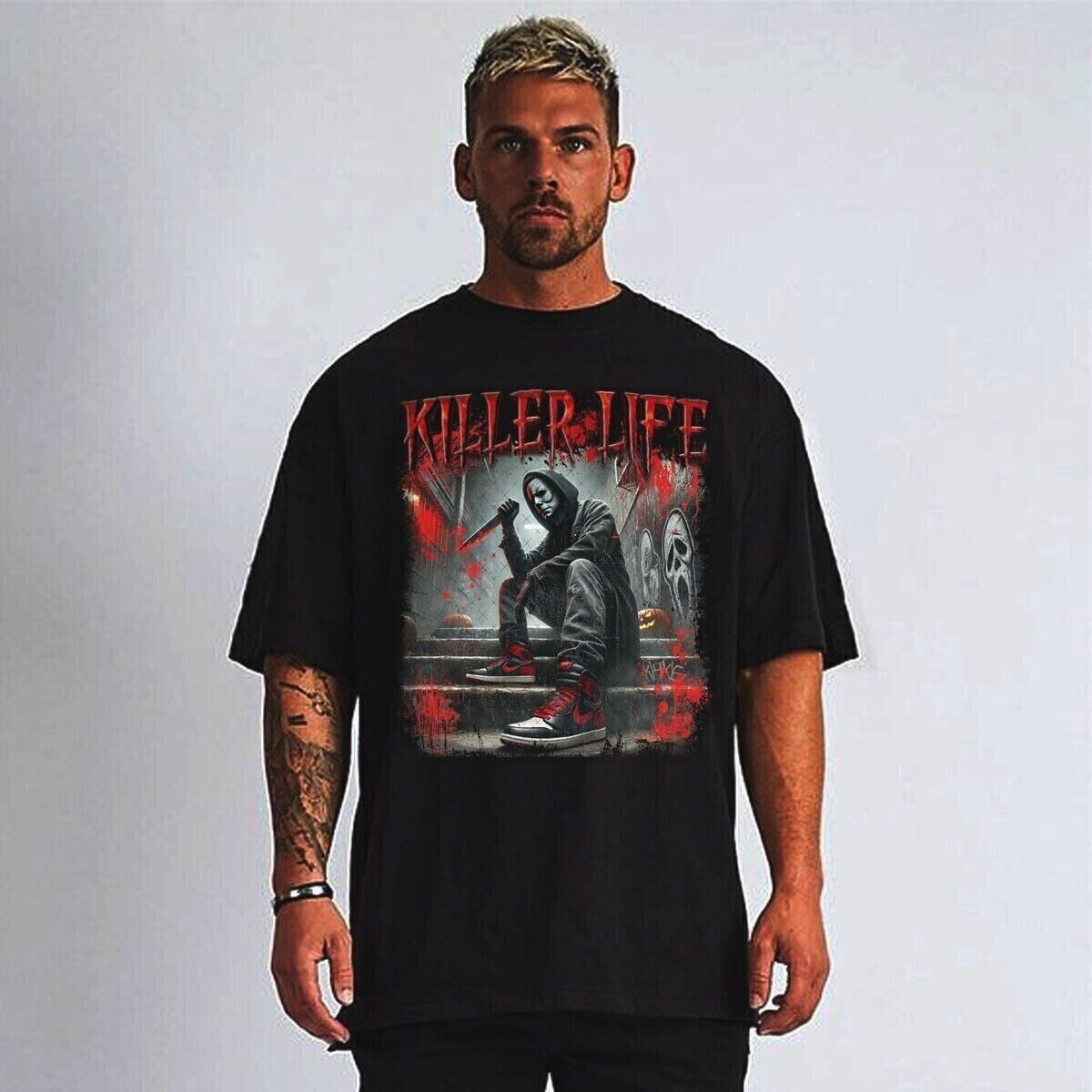 SCREEN KILLER LIFE SCARY MOVIE HALLOWEN HORROR T SHIRTS MEN'S SIZES ...