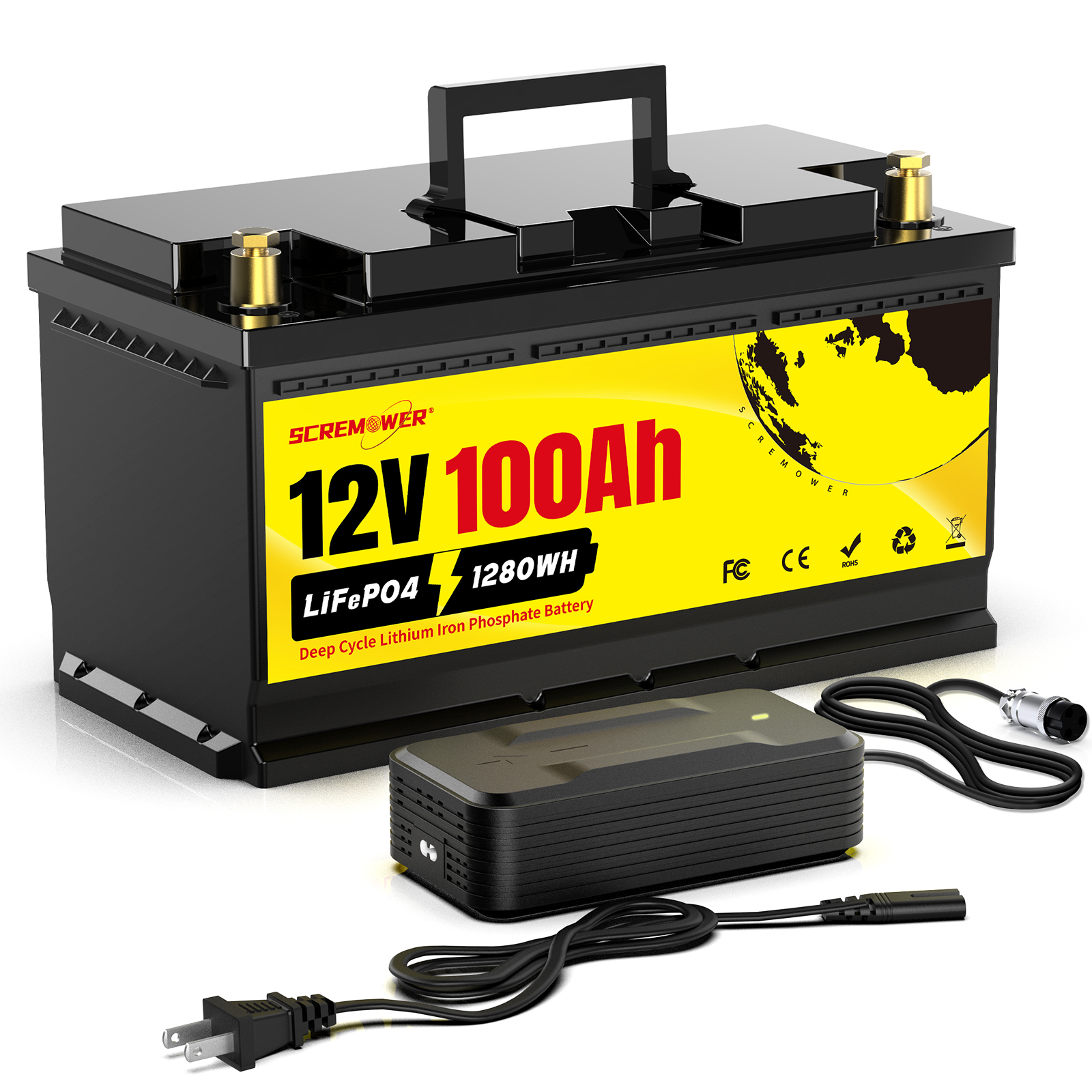 12V 55AH GEL Battery for Power Boat Pontoon Electric Trolling Motor ...