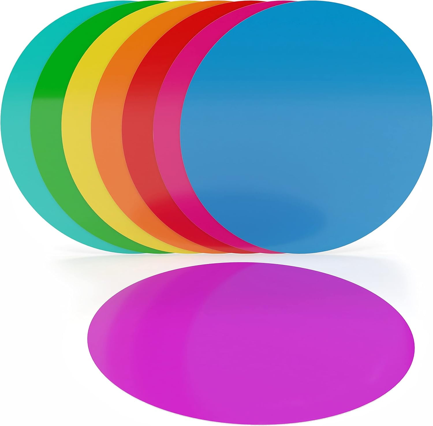 SCRIBBLEDO 8 Pack Dry Erase Dots 11 inch Colorful Dry Erase Circles for ...