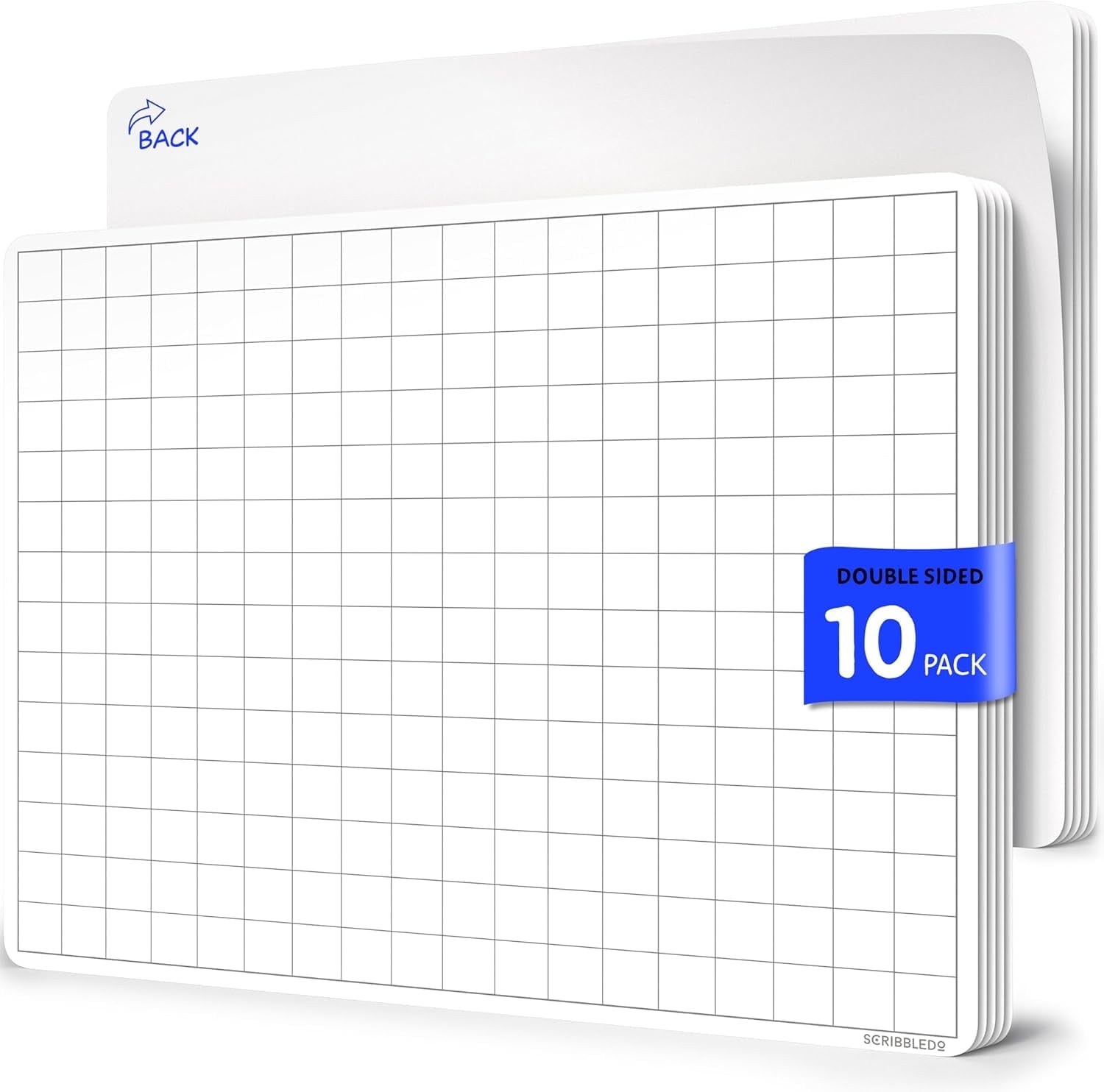 SCRIBBLEDO Large Grid Dry Erase Sheets 11”x14” Math Practice Small ...
