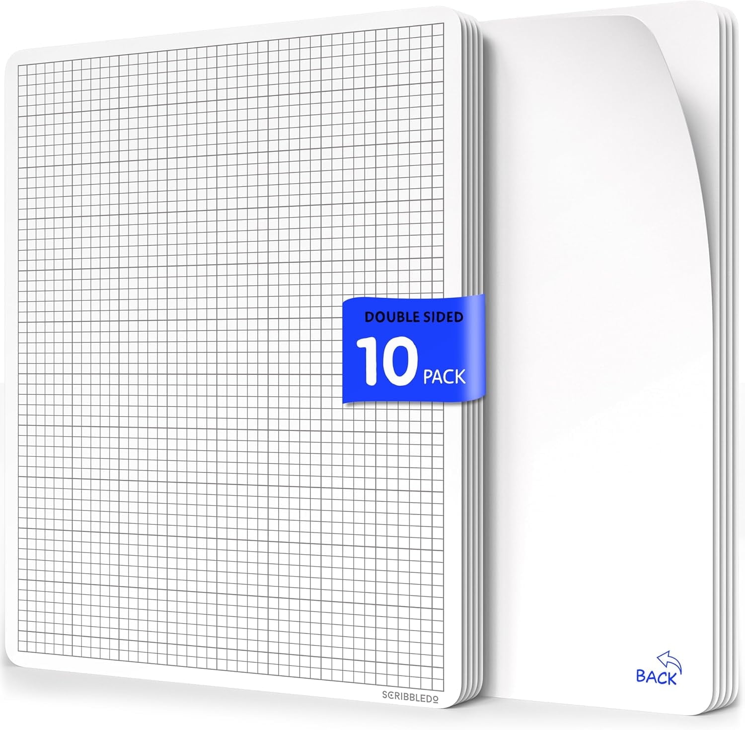SCRIBBLEDO Small Grid Dry Erase Sheets 9”x12” Math Practice Small White ...