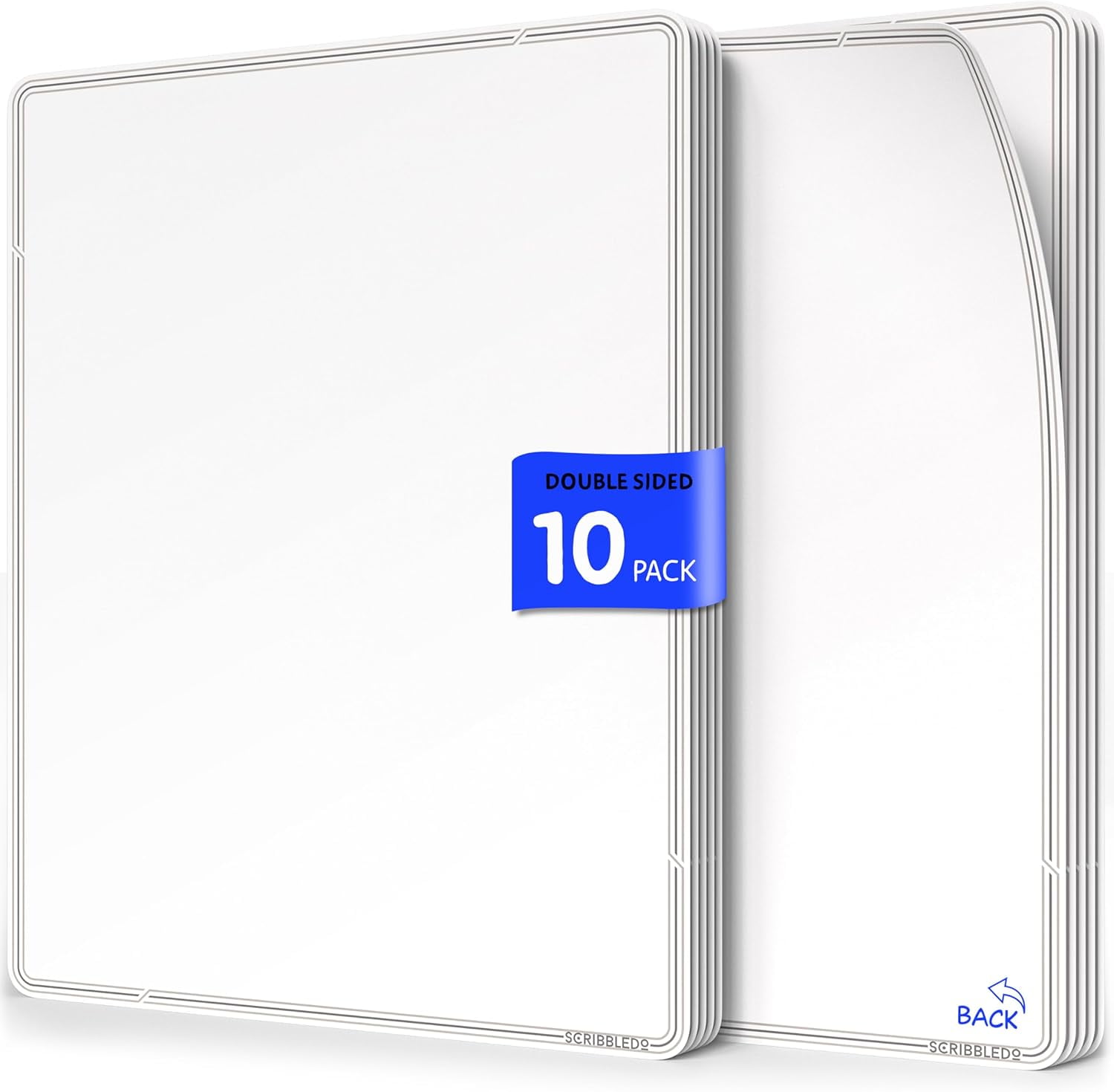 SCRIBBLEDO Small White Board Dry Erase Sheets 9”x12” for Kids Teacher ...