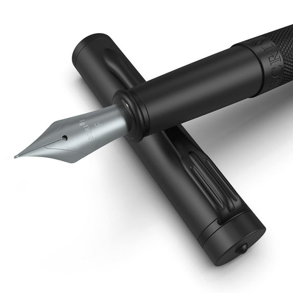 SCRIVI PENS Fountain Pen Fine Nib, Refillable Converter 2 Disposable ...