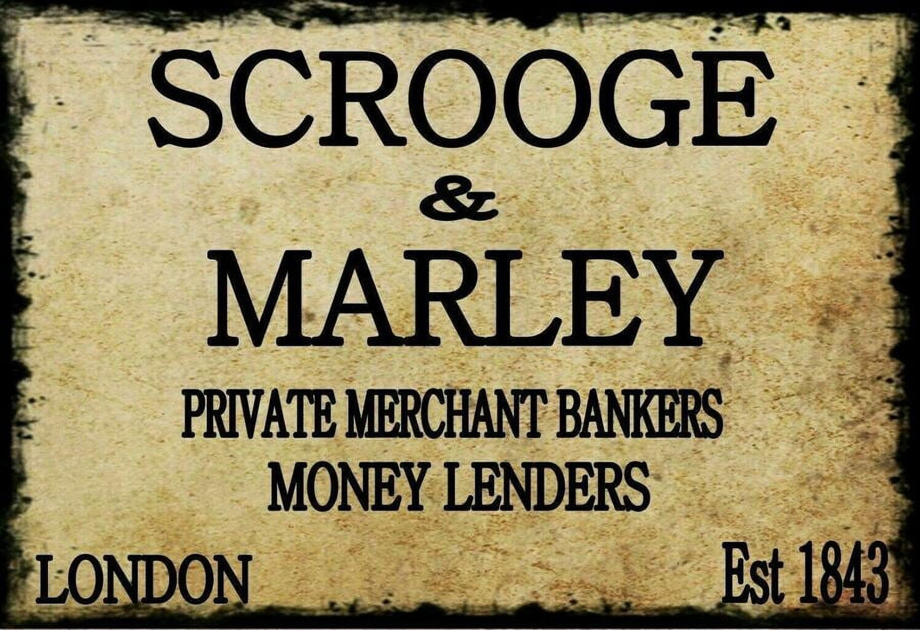 SCROOGE & MARLEY MONEY Vintage Look Retro Style Metal Aluminum Sign ...