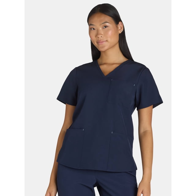 women's Scrub Vneck Top - XS-XXXL Sizes - Walmart.com
