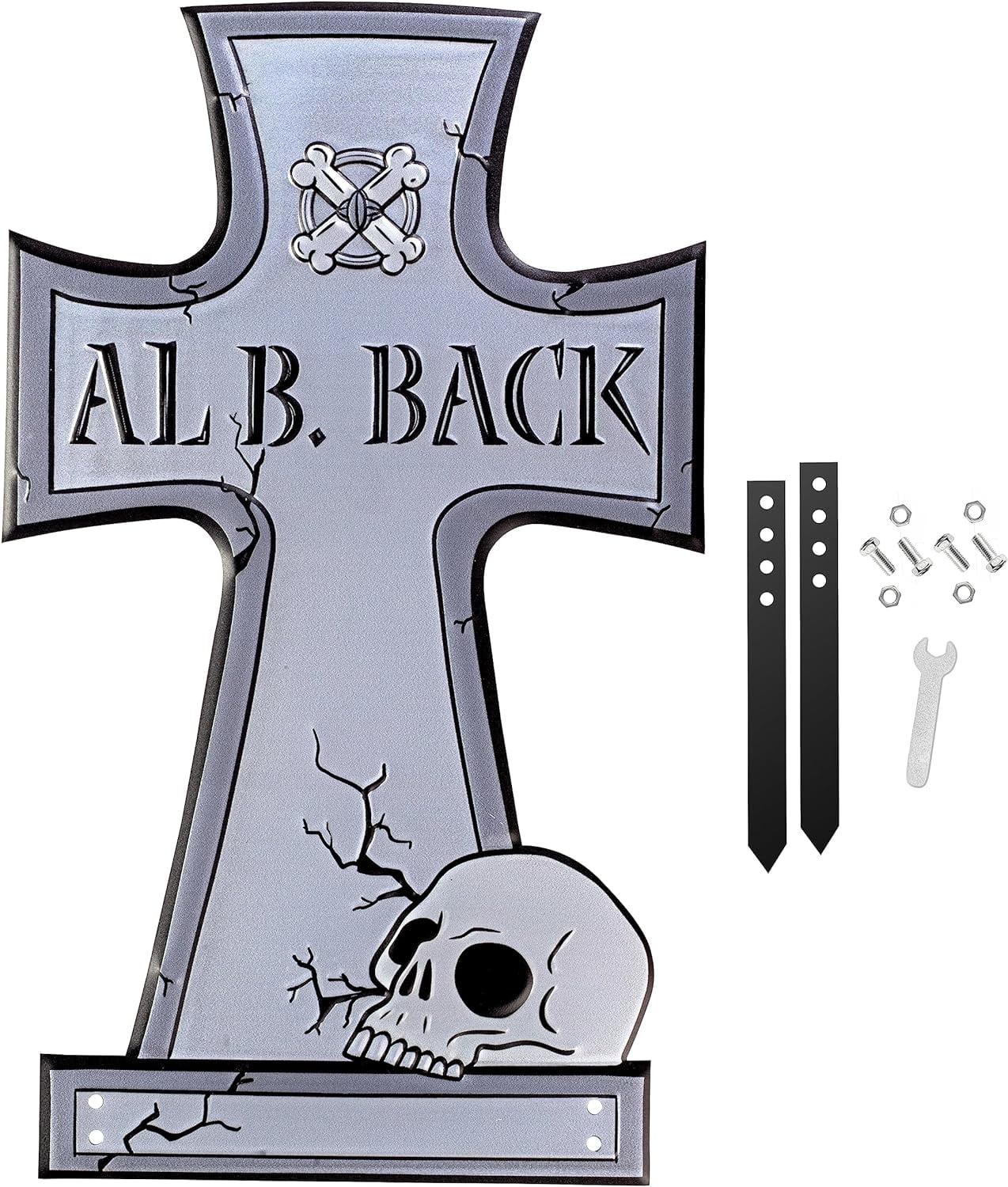 SCS Direct 3D Metal Halloween Ghost Tombstone-AL B Back-(Large 17" w ...